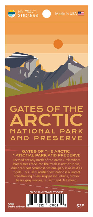 Gates of the Arctic National Park Color Block Sticker Set – My Travel ...