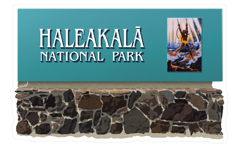 Haleakala Entrance Sign – My Travel Stickers