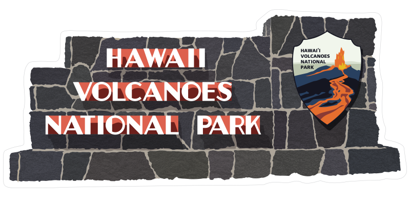 Hawai'i Volcanoes Entrance Sign – My Travel Stickers