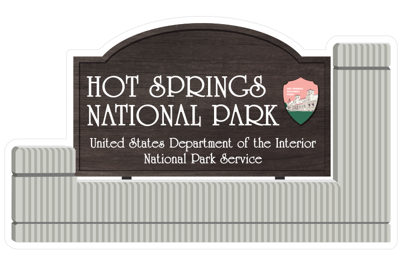 Hot Springs Entrance Sign – My Travel Stickers